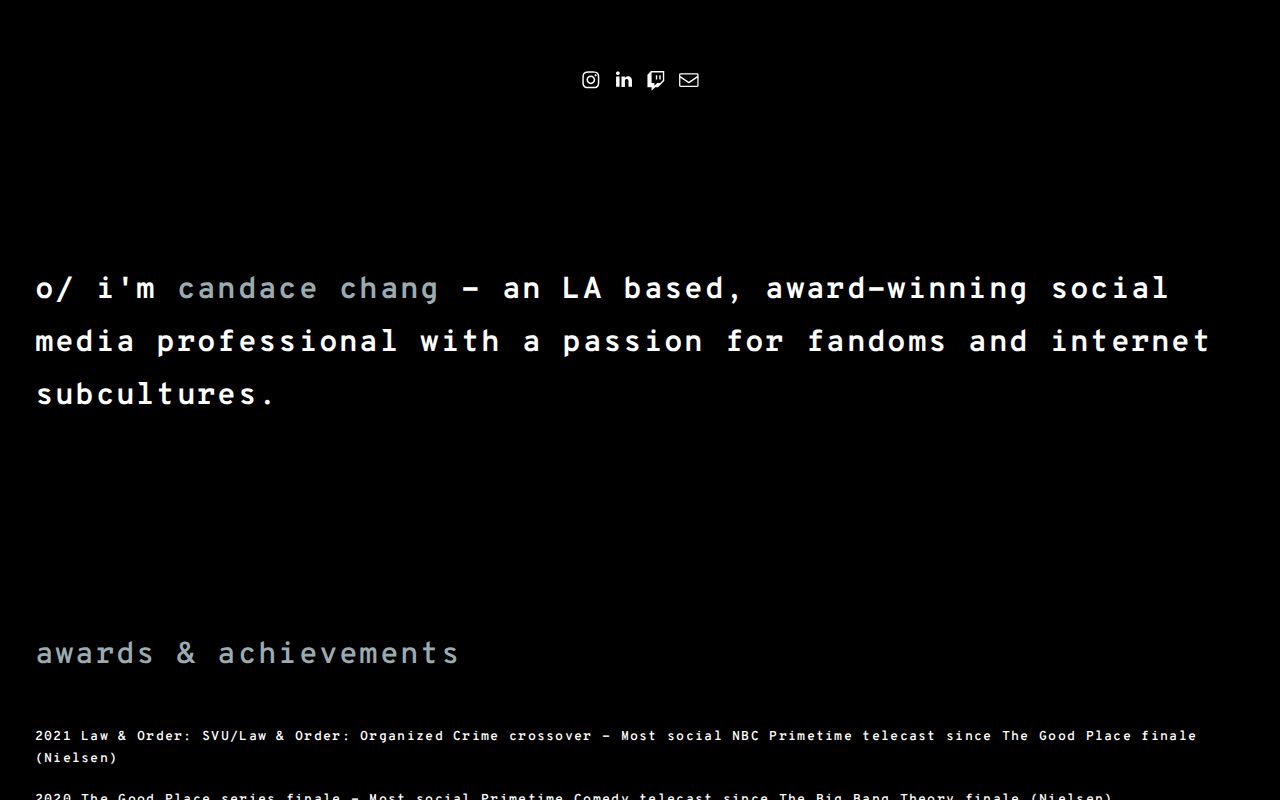 candace's social media portfoilo